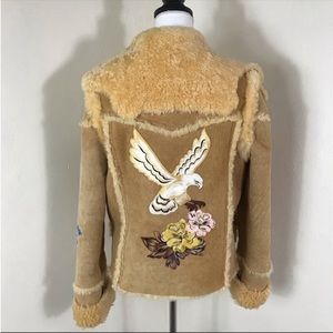Coach | Jackets & Coats | Coach 941 Embroidered Eagle Raggedy Shearling ...